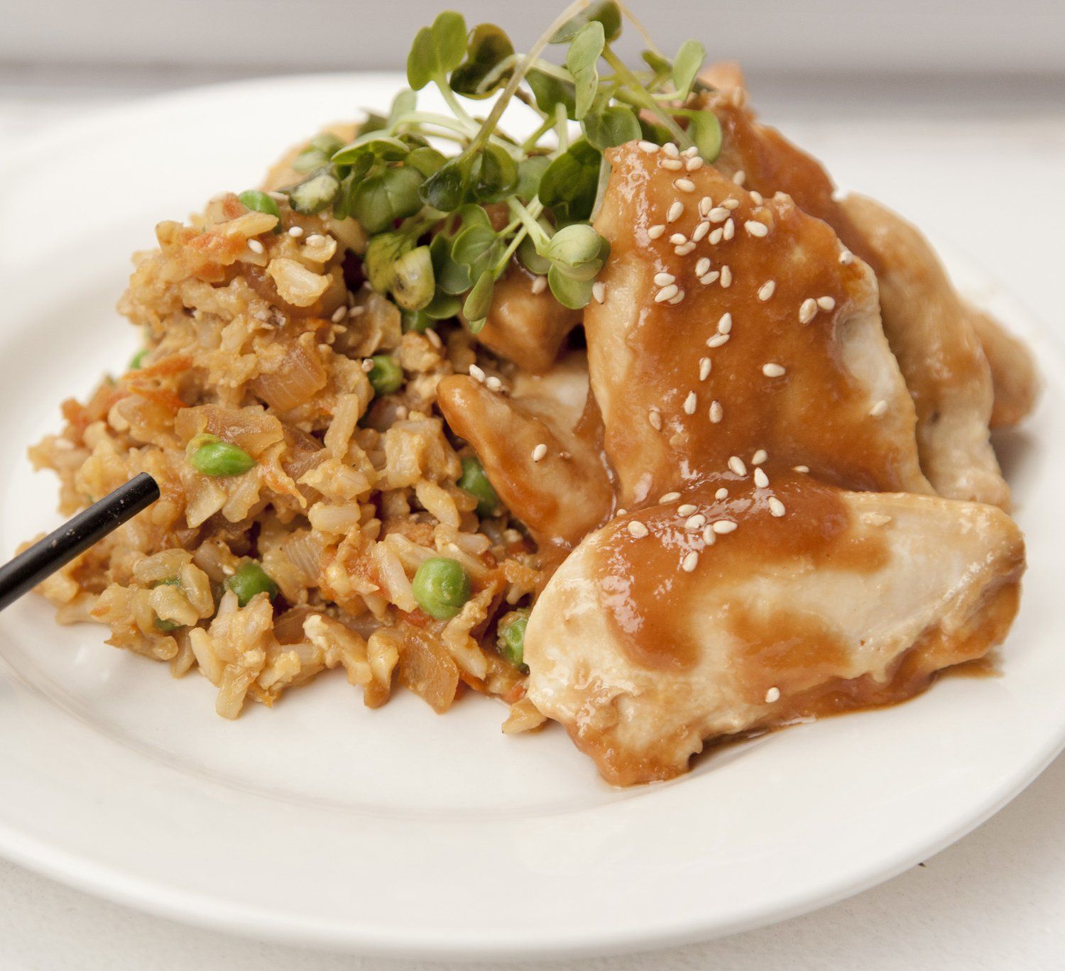 Miso Glazed Chicken with Fried Rice